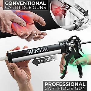 KLRStec Professional Caulking Gun [25:1 Thrust Ratio] Heavy Duty Caulk Gun for All Standard 10oz / 300ml / 1/10 Gallon Sealant and Adhesive Cartridges