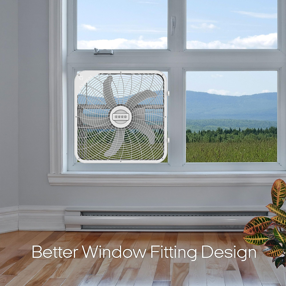 Aspen Box Fan 20 Inch with remote control Small Box Fans, Home Window Box Fans 3 Speed Quiet Most Powerful Window Fans for Home Bedroom Square Fan