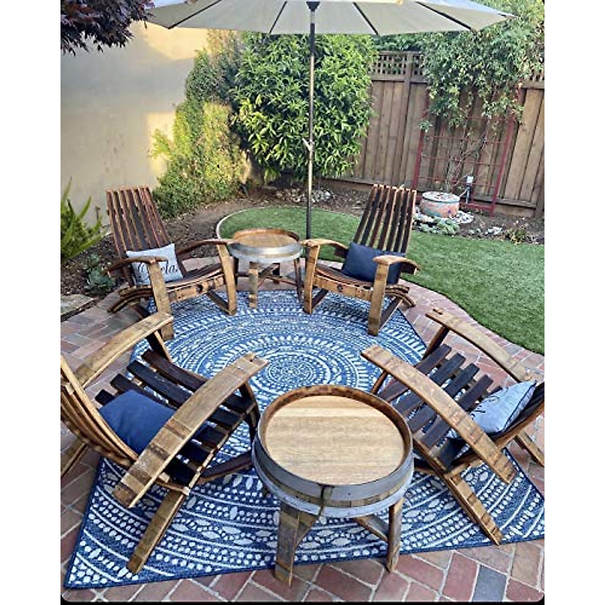 Wine Barrel Adirondack Chair