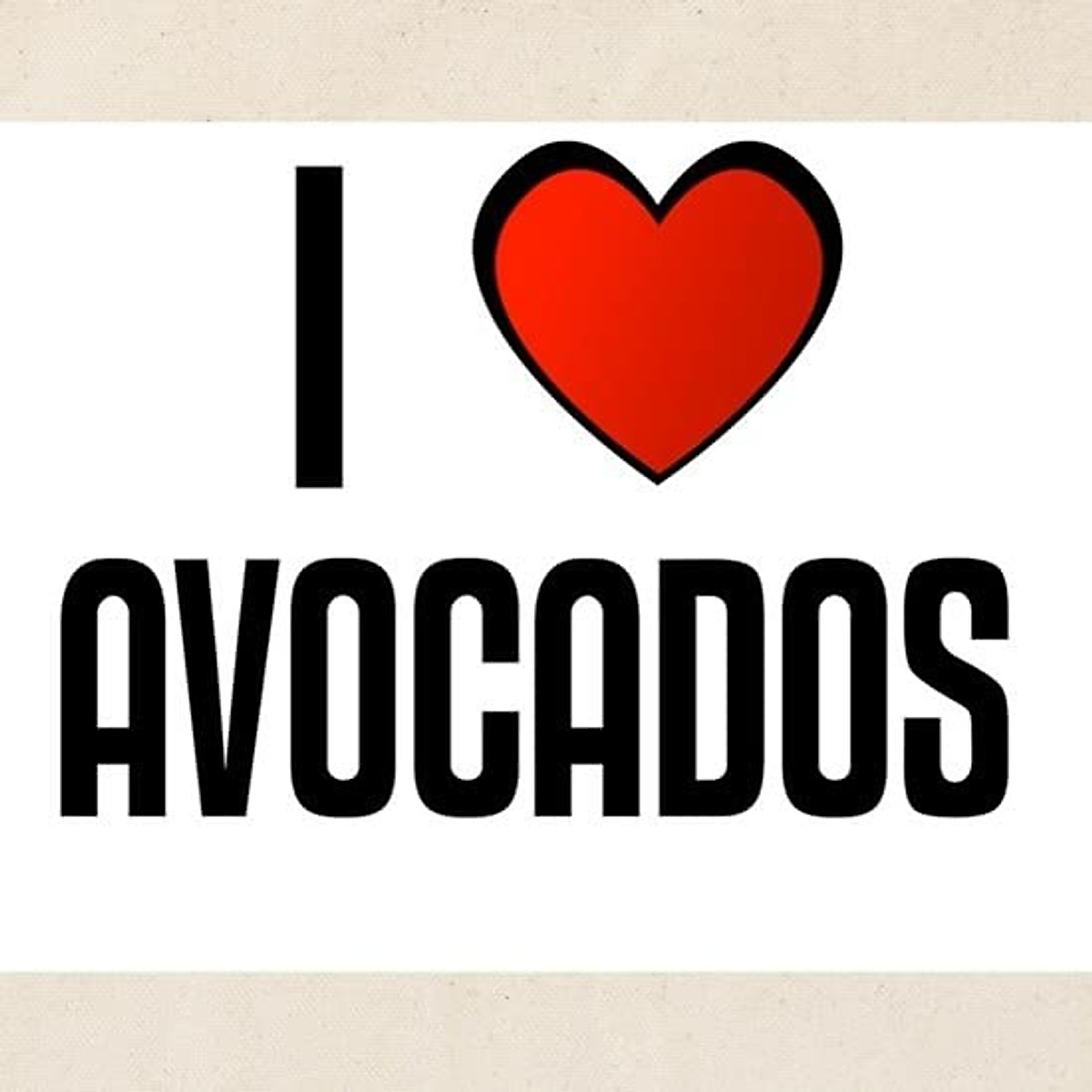 CafePress I LOVE AVOCADOS Tote Bag Natural Canvas Tote Bag, Reusable Shopping Bag