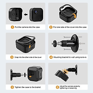 All-New Blink Camera Wall Mount for Blink Outdoor(4th & 3rd Gen) Camera,Weatherproof Protective Housing and 360 Degree Adjustable Mount for Blink Camera System (Black)