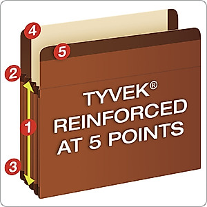 Pendaflex Premium Reinforced Recycled File Pockets 5 Pack (85565)- Legal size with 5 1/4" expansion