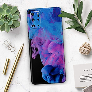 DesignSkinz Glowing Pink and Blue CloudSwirl Protective Vinyl Decal Wrap Skin Cover Compatible with The Samsung Galaxy S20 (Screen Trim & Back Glass Skin)