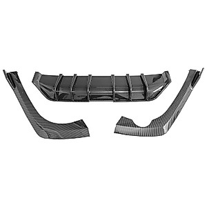 IKON MOTORSPORTS, Rear Bumper Lip Compatible with 2021-2024 Kia K5 GT-Line, Carbon Fiber Print PP Rear Diffuser Lip Spoiler Splitter Bodykit