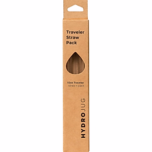 HydroJug Cream 32oz Traveler + Replacement Straws