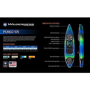 Wilderness Systems Pungo 105 Recreational Kayak - Sit Inside - Phase 3 Air Pro Comfort Seating - 10.6 ft - Galaxy