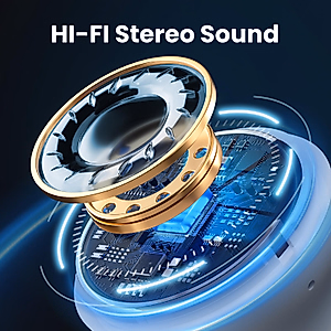 Bluetooth Headphones V5.3 Wireless Earbuds Ear buds with 50Hrs Battery Life Deep Bass Earphones with Wireless Charging Case & LED Power Display Waterproof Microphone Headset for TV Tablet Phone Pink