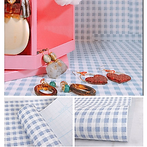 Gow4u Decorative Gingham Dresser Drawer Shelf Liner Self Adhesive Vinyl Contact Paper for Kitchen Cabinets Pantry Refrigerators Arts Crafts Decal (Yellow, 17.7x117 Inches)