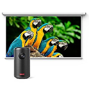 Nebula Capsule II Smart Mini Projector with Nebula 100-Inch Projector Screen