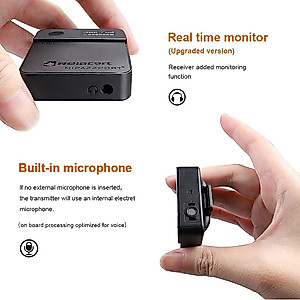 RELACART Wireless Lavalier Microphone System, Mi1 2.4GHz Wireless Lapel Mic with 1 Transmitter, 1 Receiver and 1 Lavalier Microphone Compatible with DSLR, Camera, Camcorder, Smartphone, iPhone