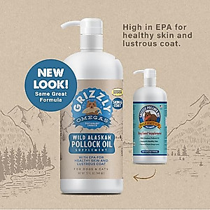 Grizzly Pollock Oil Supplement for Dogs, 32-Ounce