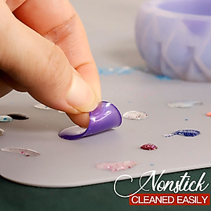 LEOBRO 23.4”x 15.6” Large Silicone Mat for Crafts, Play Dough Mat, Thick Silicone Sheet for Resin Molds, Clay, Paint, Light Gray