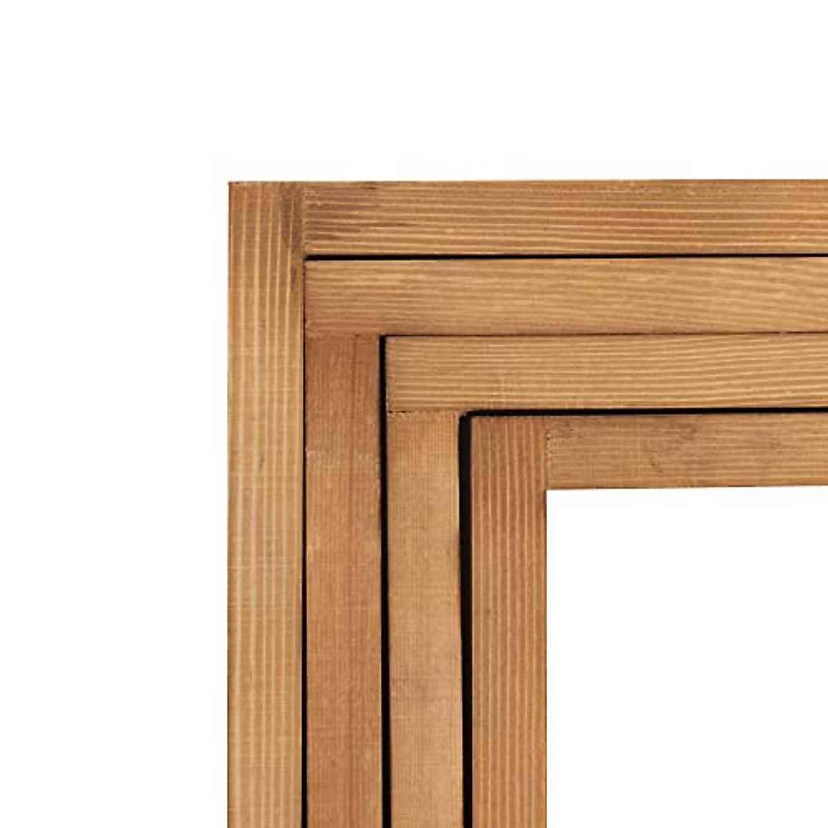 Square Floating Shelves,Rustic Wall Mounted Wood Cube Display Shelf Shadow Boxes,Large Wooden Wall Organizer Hanging Shelf,Home Office Boho Wall Decorations for Living Room Bedroom,Brown,Set of 4