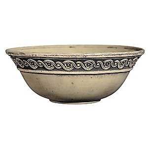 Classic Home and Garden Corinthian Bowl 12" Planter, Cast Concrete
