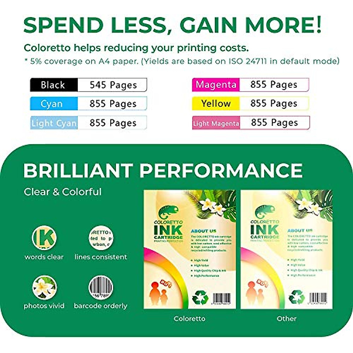 COLORETTO Remanufactured Ink Cartridge Replacement for Epson 98 T098 Used for Artisan 730 810 837 (1 Black,1 Cyan 1,Magenta,1 Yellow,1 Light Cyan,1 Light Magenta) (Special Edition Includes 1 Pen Clip)