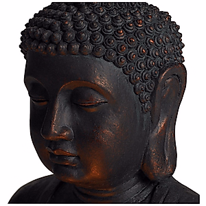 Meditating Zen Buddha Outdoor Water Fountain 27 1/2" High with LED Light Meditation Decor for Table Desk-Top Garden Yard Patio Porch Home Bedroom House Living Room Exterior - John Timberland