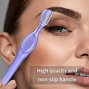 Fciqven 15 Pcs Eyebrow Razors,Multipurpose Face Razors Grooming Shavers with Precision Cover for Women And Men, Professional Makeup Face Care Tools