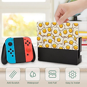Fried Eggs Anti Scratch Dust Cover Compatible with Switch Dock Replacement Print Skin Shell