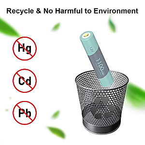 Deleepow 8-Pack AAA Rechargeable Batteries, 1100mAh High Capacity Ni-MH Triple A Battery, Recharge up to 1200