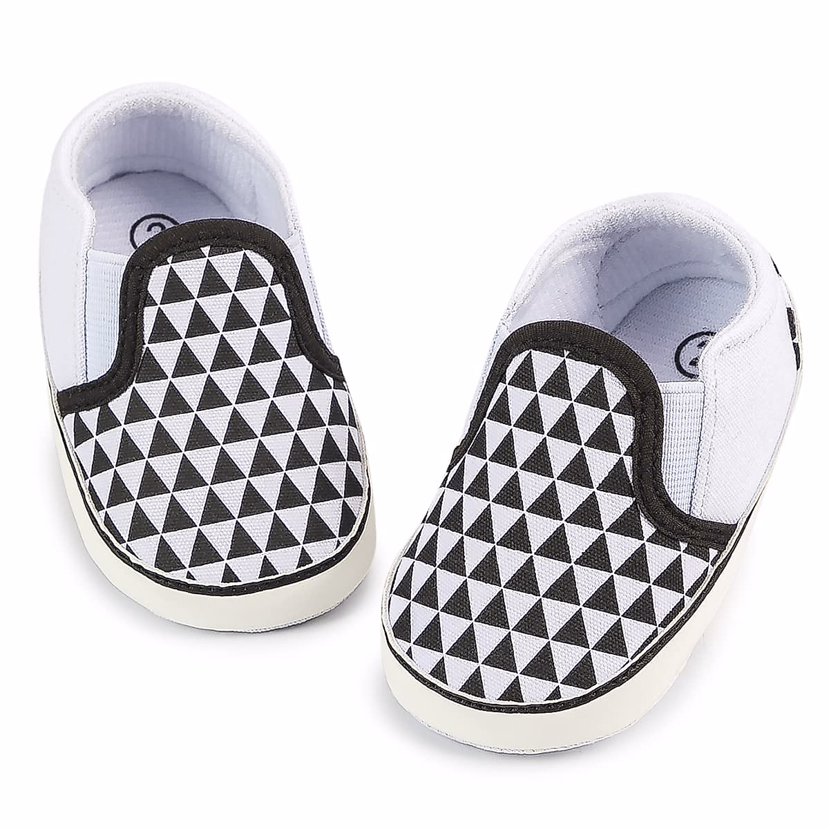 Casazoe Baby Girls Boys Canvas Sneaker Infant Soft Sole Non-Slip Comfort Shoes Newborn Crib Casual Sneaker Austin Boy's Flat Lazy Loafers Moccasins First Walking Skate Shoe