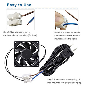 GDSTIME EC Cooling Fan 80mm x 80mm x 25mm AC 110V 115V 120V 220V 240V