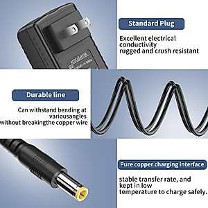24V Power Cord for Legiral Le3 Le6 Le9 Le11 Portable Massage Gun AC/DC Adapter Massage Gun 24V1A Charger Power Supply