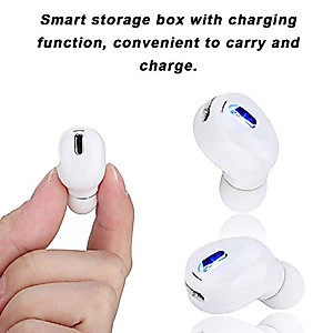 Wireless Headphones, Workout Headphones Wireless Earbuds, Bluetooth Headset Wireless Ear Buds Bluetooth Earphone for Sports Driving for Fitness Leisure(White)