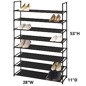 Westerly Shoe Rack Shoe Shelf Footwear Organizer 32-34 Pairs (8 Row)