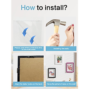 Orionstar Kids Art Frames, Artwork Picture Frames Changeable, Front Opening Picture Display Frames Holds 11.8X8.5inch 100 A4 Pcs, Artwork Display Storage Frames for Children, Home (Black 2 Pack)