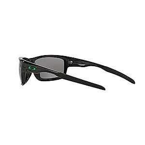 Oakley Men's OO9225 Rectangular Sunglasses, Black Ink/Jade Iridium Polarized, 60mm