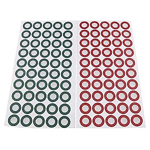 E-outstanding 18650 Battery Insulator Gasket 100PCS 18650 Lithium Battery Insulator Rings Hollow Paper Pad Electrical Insulation Ring Adhesive Cardboard Sticker Red and Green