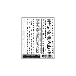 Woodland Scenics R.R. Roman Black Dry Transfer Decals
