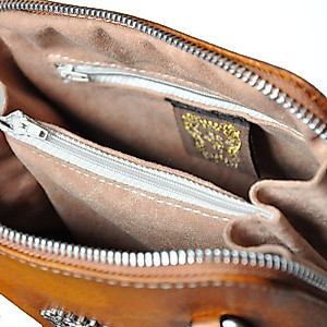 Pratesi Leather, Leather Bag for Women Cross-Body Bag Volterra Bruce in cow leather - Bruce Brown