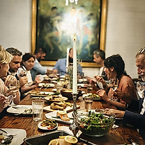 UNICY 20 Pack 10 inch Ivory Taper Candles, Unscented Candlesticks for Christmas Eve and Easter Candlelight Service, Vigil, Memorial 10 Inch, Pack of 20