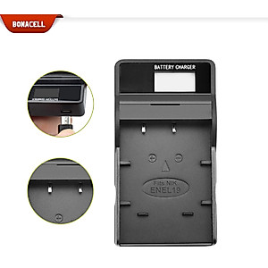 Bonacell EN-EL19 Battery(2 Pack) and Charger Compatible with Nikon Coolpix S32, S33, S100, S2800, S3100, S3200, S3300, S3500, S3600, S4100, S4200, S4300, S5200, S5300, S6500, S6600 S6800 S6900 S7000