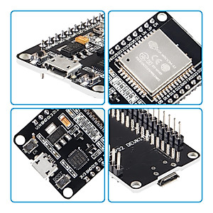 Alinan 4pcs 30pin ESP32 ESP-32S WiFi Development Board NodeMCU ESP-WROOM-32 Microcontroller 2.4GHz Dual-Core WiFi Bluetooth Processor Integrated Chip CP2102