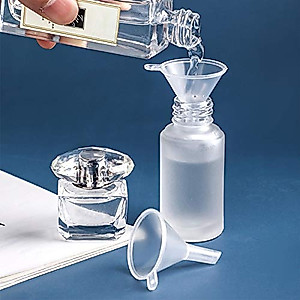 50 Pcs Mini Funnel TailaiMei Clear Plastic Funnels for Perfume Fragrance Essential Oils, Lab Bottles, Sand Art, Spices and Recreational Activities.