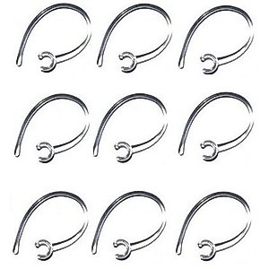 Tricon Universal Small Clamp Bluetooth Ear Hook Loop Clip Replacement - Set of 9 Clear