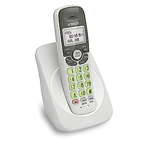 VTech VG101 DECT 6.0 Cordless Phone for Home, Blue-White Backlit Display, Backlit Big Buttons, Full Duplex Speakerphone, Caller ID/Call Waiting, Easy Wall Mount, Reliable 1000 ft Range (White/Grey)