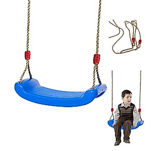 IFOYO Tree Swing Seat, Swing Set Accessories for Kids Outdoor Play Playground Trees, Children Outdoor Plastic Swingset for Little Tikes, Outdoor & Indoor Seat and Swing Comfortable for Kids, Blue