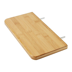 SOUJAP 2 PCS 12 x 6 Inch Bamboo Wall Shelf Floating, Rustic Wood Wall Shelves, Wood Floating Shelves for Bedroom Kitchen Bathroom