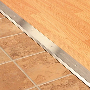 M-D Building Products 11072 M-D Flat Saddle Threshold, 36 in L X 2-1/2 in W X 1/4 in H, Aluminum, x 2-1/2" W x