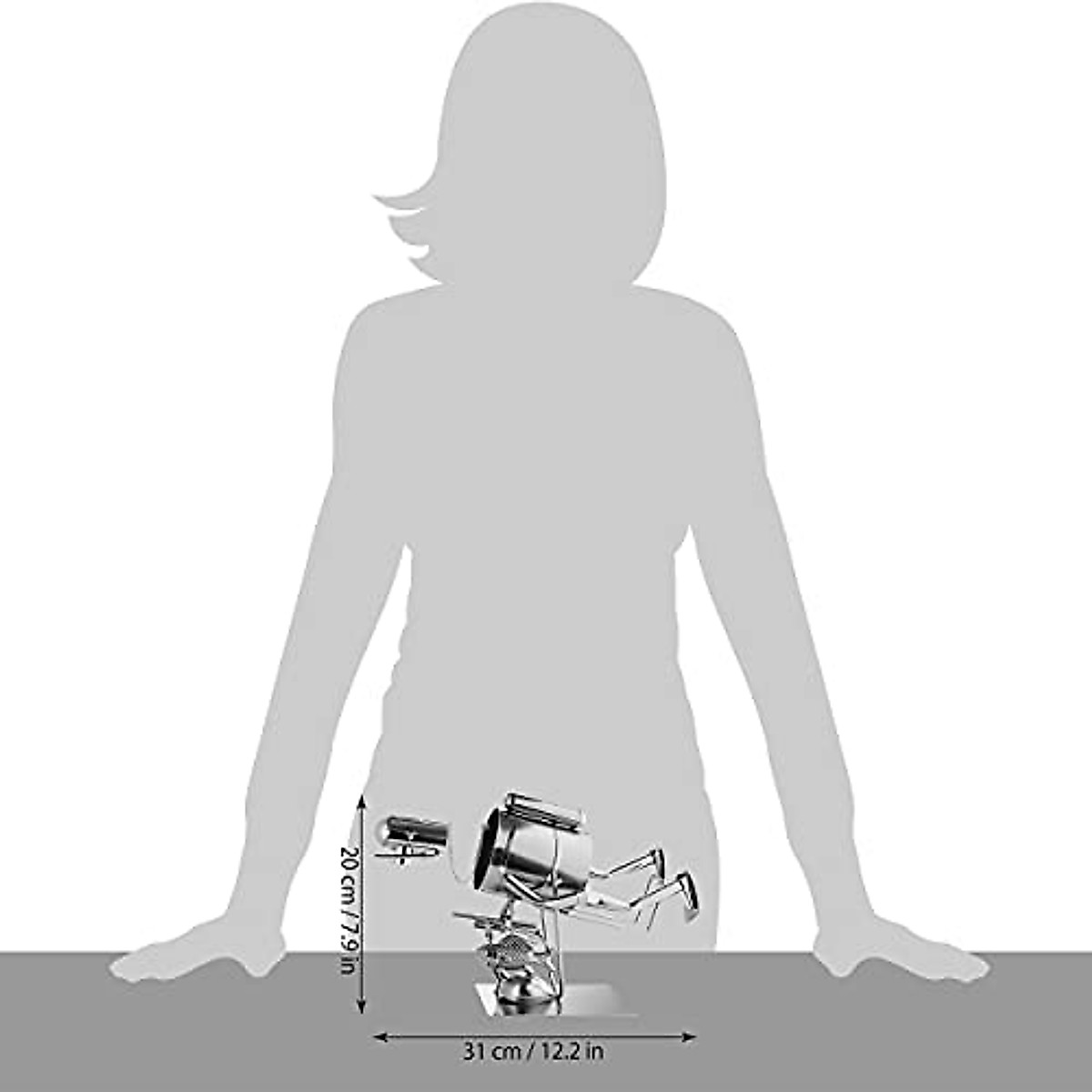 BRUBAKER Wine Bottle Holder Spearfishing, Scuba Diver with Speargun - Metal Sculpture - Wine Rack Decor - Tabletop - with Greeting Card