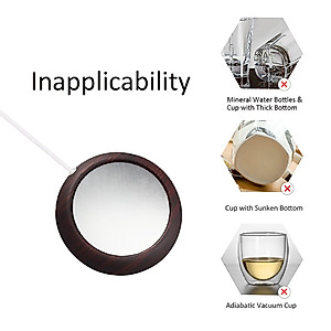 USB Coffee Mug Warmer Coaster Wood Electric Cup Heater Milk Tea Heating Plate