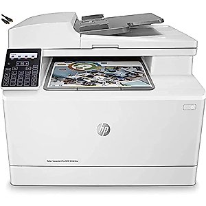HP Laserjet Pro MFP M183FW All-in-One Wireless Color Laser Printer, Print,Copy,Scan,Fax, 16ppm, 600x600 dpi, Auto Duplex Printing, 2-line Display, 35-Page ADF, Wulic Printer Cable