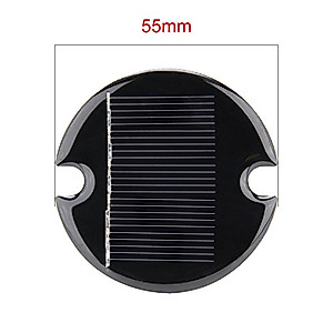 uxcell 5Pcs 2.5V 60mA Poly Mini Round Solar Cell Panel Module DIY for Phone Light Toys Charger 55mm Diameter