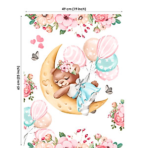 UNIQUE Little Bear Fabric Panel 19x25in, Quilting Panel, Baby Quilt Panel, Cotton Baby Panel, Blanket Panel, Cotton Fabric for Quilting