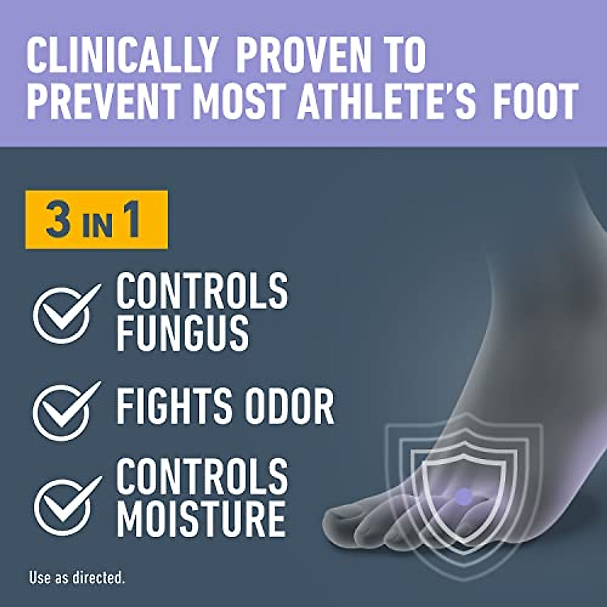 Lotrimin Athlete's Foot Daily Prevention Medicated Foot Powder Bottle, 3 Ounce