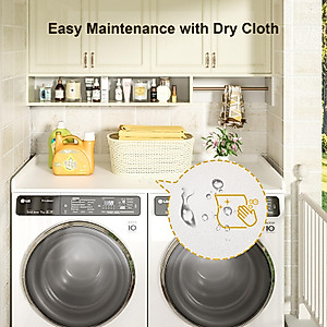 Ulif Over Washer Dryer Countertop, Melamine Matte Surface for Laundry Storage and Organization, Whole Piece of Laundry Room Countertop, 27.5" W x 54" L x 2.6" H, White