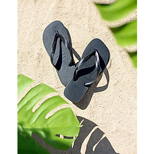 Havaianas Men's Top Flip Flop Sandal, Black, 11-12 M US